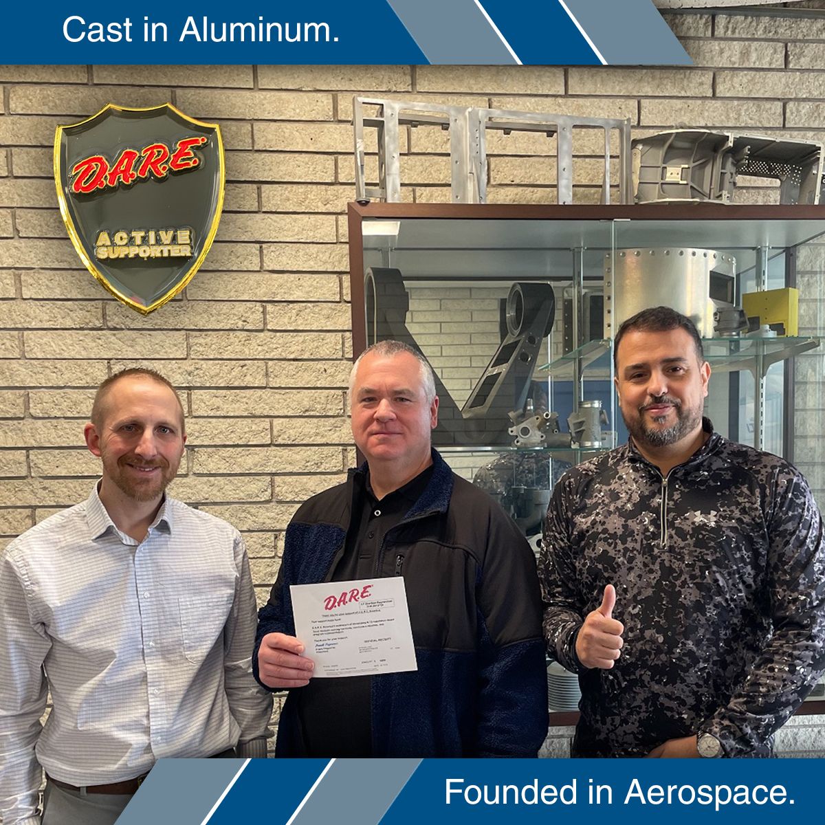 Integra-Cast Donates $5000 to Local D.A.R.E. Chapter - Integra-Cast, Inc.